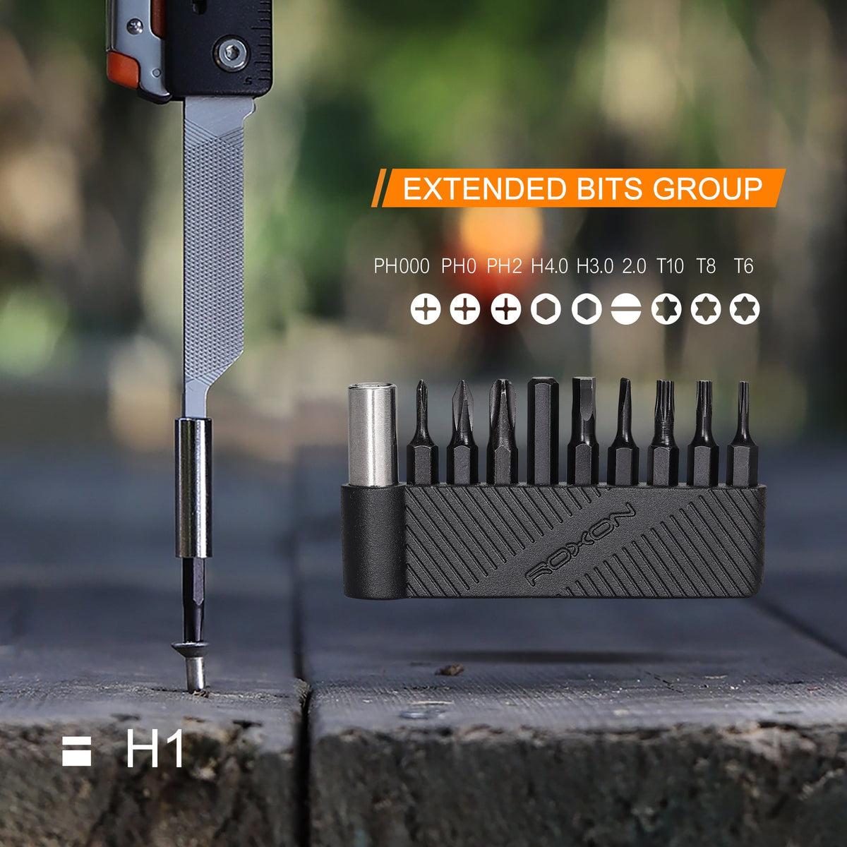 ROXON 9-Piece Bit Set – Enhance Your Multitool's Functionality